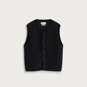 Universal Works Bouclet Fleece Lancaster Gilet - Charcoal
