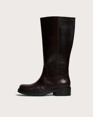 VAGABOND SHOEMAKERS Karlie Knee High Leather Boot - Chocolate