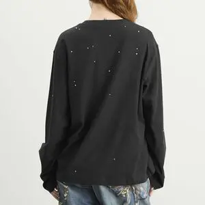 Acne Studios Edden Rhinestone Long Sleeve Top