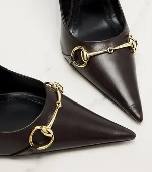 Gucci Donna Horsebit Leather Pumps