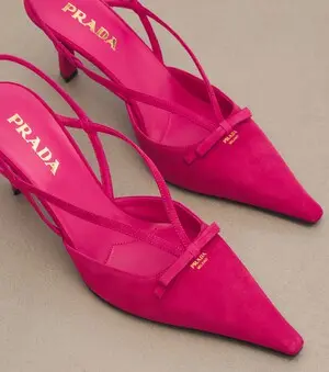 Prada Suede Slingback Pumps