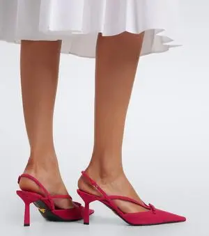 Prada Suede Slingback Pumps