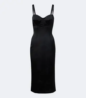 Dolce & Gabbana Satin Corset Dress - Black