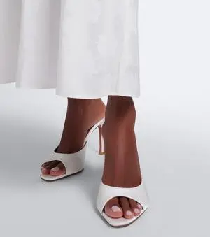 Amina Muaddi Alexa Satin Mules
