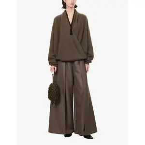 Frenckenberger Cross Draped Cashmere Jumper