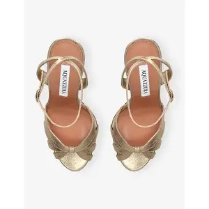 AQUAZZURA Soulmate 105 Heeled Leather Sandals