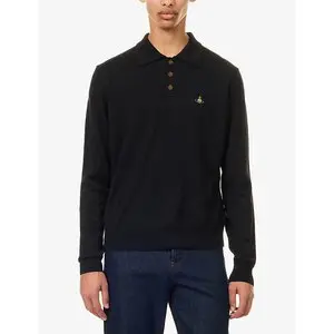 VIVIENNE WESTWOOD Mark Long-sleeve Wool Polo Shirt