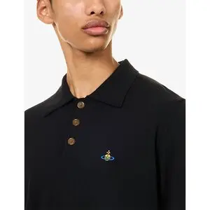 VIVIENNE WESTWOOD Mark Long-sleeve Wool Polo Shirt