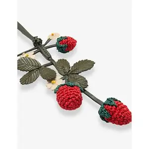Tory Burch Berry Vine Raffia And Leather Bag Charm