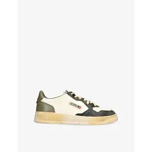 AUTRY Medalist Vintage Leather Trainers - White/comb