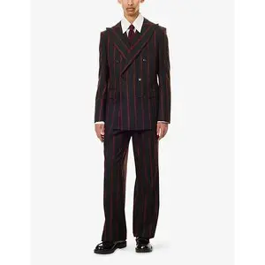 VIVIENNE WESTWOOD Rafael Striped Wide-leg Wool Trousers