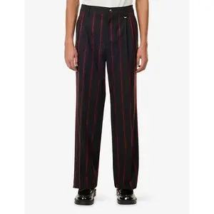 VIVIENNE WESTWOOD Rafael Striped Wide-leg Wool Trousers