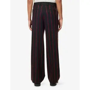 VIVIENNE WESTWOOD Rafael Striped Wide-leg Wool Trousers