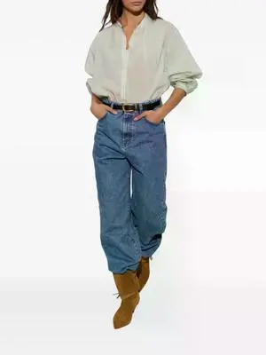 A.p.c. Ecru Stand Up Collar Blouse