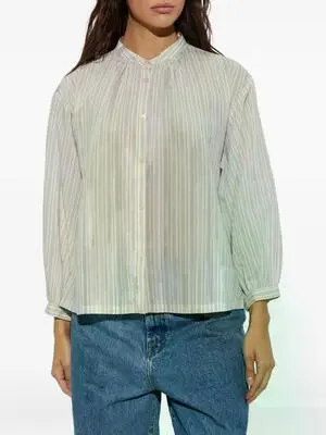 A.p.c. Ecru Stand Up Collar Blouse