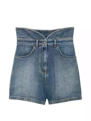 Philosophy Di Lorenzo Serafini Quilted High-waisted Shorts - Blue
