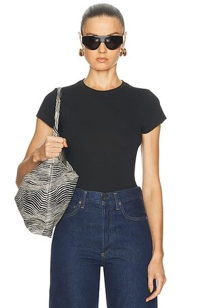 RE/DONE 60s Slim Tee Bodysuit - Black