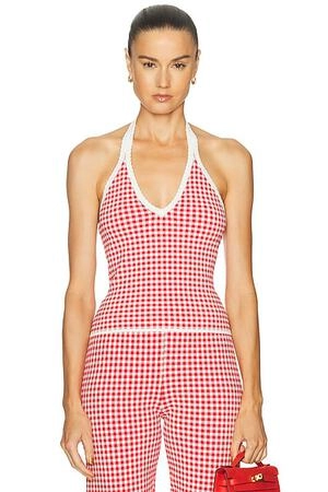 Posse Micah Halter Top - Red Gingham