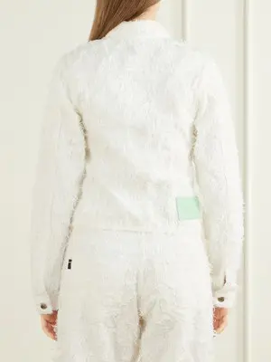 HAIKURE Cherry Frayed Denim Jacket