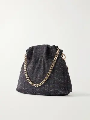 Missoni Greek Key Striped Metallic Shoulder Bag