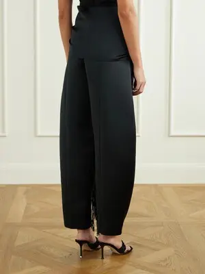 ILKYAZ OZEL Dusk Satin Fringed Wide-leg Pants
