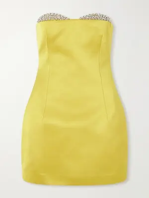 ILKYAZ OZEL Noelie Embellished Satin Mini Dress