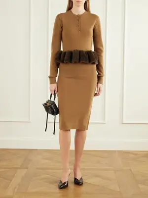 Stella McCartney Wool Midi Skirt