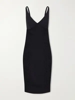 Stella McCartney Lace-trimmed Stretch-cady Mini Dress