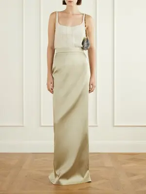 ILKYAZ OZEL Sirena Satin Maxi Skirt