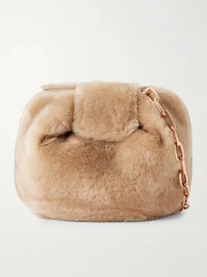 Gabriela Hearst Soft Demi Shearling Clutch - Neutrals