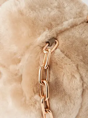 Gabriela Hearst Soft Demi Shearling Clutch