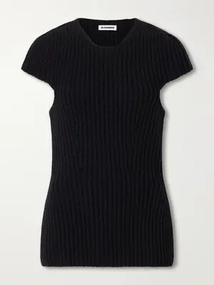JIL SANDER Ribbed Wool Blouse