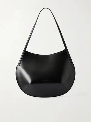 JIL SANDER Kante Leather Shoulder Bag - Black