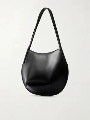 JIL SANDER Kante Leather Shoulder Bag - Black