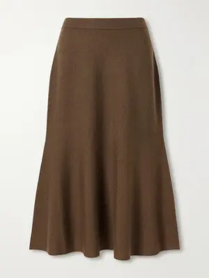 Simkhai Ribbed Wool Midi Skirt