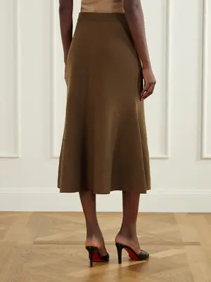 Simkhai Ribbed Wool Midi Skirt