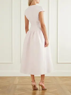 SELF-PORTRAIT Embellished Taffeta Midi Dress