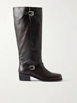 Staud Brooklyn Leather Knee Boots - Brown