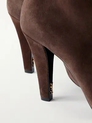 Saint Laurent Jill 95 Suede Ankle Boots
