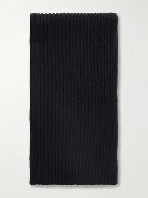 Johnstons Of Elgin Lovat Ribbed Cashmere Scarf