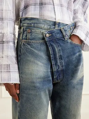 R13 Cuffed Crossover Jean X Straight-leg Jeans