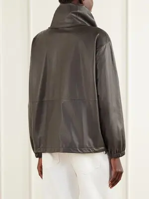 Loewe Scarf-detailed Leather Jacket