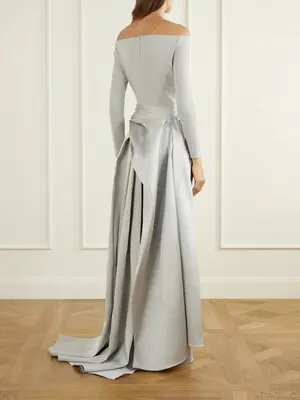 Solace London Winslow Off-the-shoulder Crepe Gown