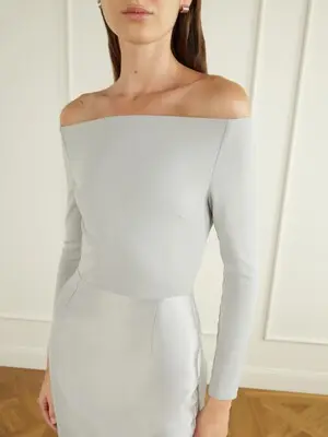 Solace London Winslow Off-the-shoulder Crepe Gown