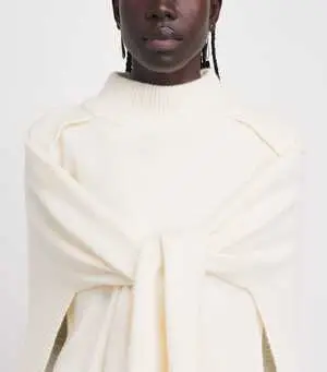 Source Unknown Wool Cape Noa Sweater - Ivory