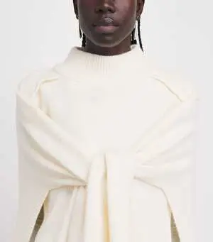 Source Unknown Wool Cape Noa Sweater - Ivory