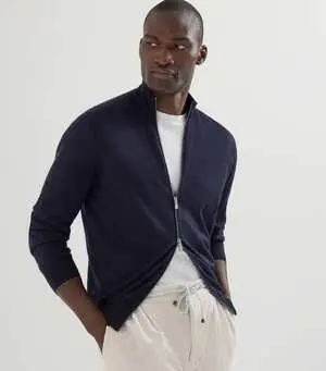 Brunello Cucinelli Cashmere-silk Zip-up Cardigan