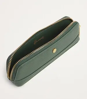 Harrods Slim Leather Pencil Case