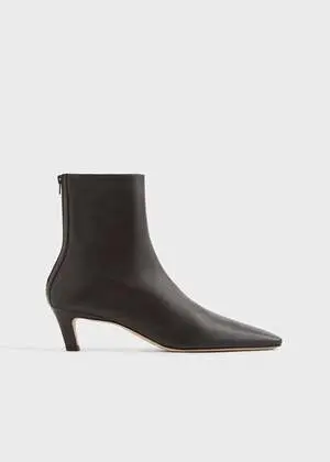 TOTEME Nappa Mid-heel Boots - Bark