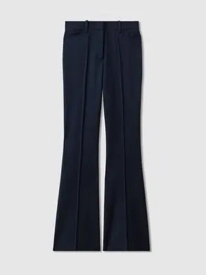 REISS Petite Flared Suit Trousers - Navy